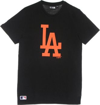 New Era Dodgers Logo Tee Schwarz/Orange - - Tops - Herren - Schwarzk - M
