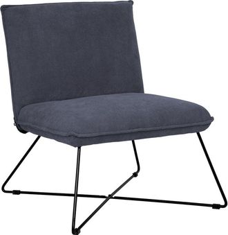 Atmosphera Atmosphera - Fauteuil En Velours Moana Gris