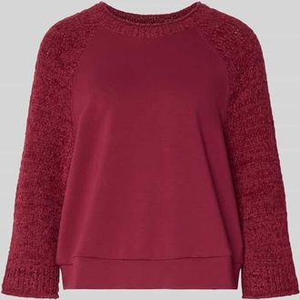 Marc Cain Relaxed Fit Pullover mit Strick-Besatz