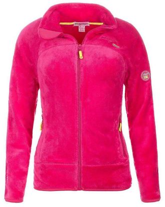 Geographical Norway Fleecejacke Damen Regular Fit Jacke baupaline Markantes Design mit Logo-Details auf Brust und &Auml;rmel