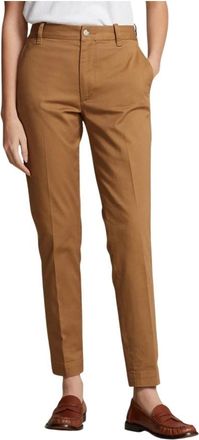 Polo Ralph Lauren Femme, Pantalons, Brun, Taille: 34 FR Chino en serg&eacute;