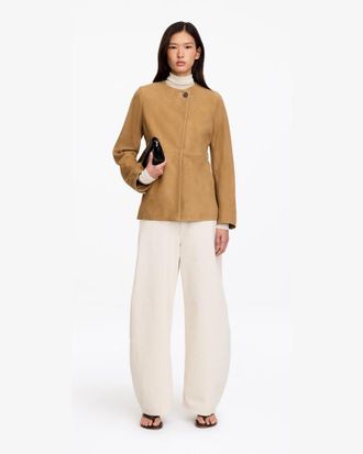 Arket Velourslederjacke -Beige