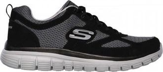 Skechers Burns Agoura Sneaker f&uuml;r Herren, Trubuck-Kunstleder (Schwarz/Grau)