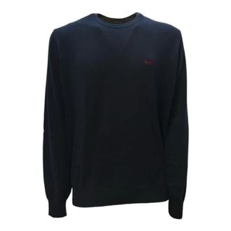 La Martina Blauer Herren Logo Pullover - - Knitwear - Herren - Blau - 3XL