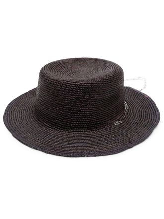Van Palma chapeau Melisses &agrave; d&eacute;tail de cha&icirc;ne - Noir