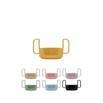 DESIGN LETTERS Griff f&uuml;r Baby und Kinder Trinkglas in Tritan (Senffarben) - BPA-frei, BPS-frei und EA-frei. Erleichtert dem Kind das Trinken des Glases, sp&uuml;lmaschine