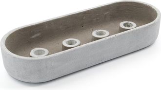 House Doctor Marb Kerzenständer, L 35 cm, grau