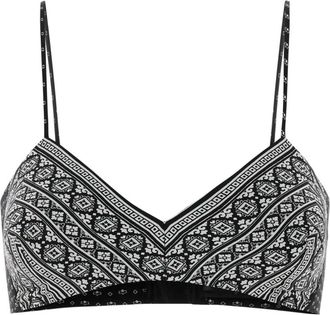 Ermanno Scervino Femme, Sous-v&ecirc;tements, Multicolore, Taille: 36 FR Printed Silk Crop Top