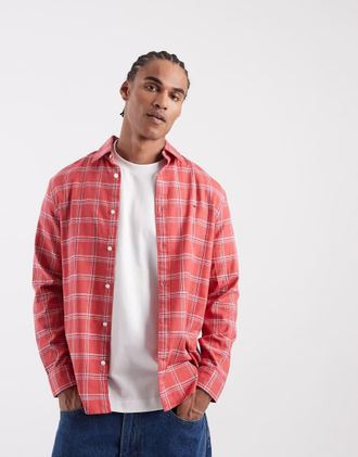 Tommy Jeans Hemd aus Twill in Rot kariert