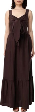 Liu Jo Femme, Robes, Brun, Taille: 42 FR Abito in cotone