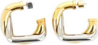 Jacquemus Ohrringe - Two-Tone Brass Open Hoop Earrings - Gr. unisize - in Mehrfarbig - f&uuml;r Damen