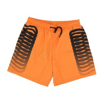PROPAGANDA Ribbed Swim Shorts Orange/Black - - Swimwear - Herren - Orange - L