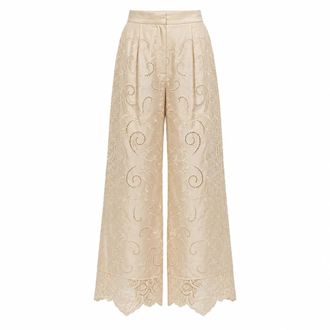 Dolce & Gabbana Weite Hosen - - Trousers - Damen - Beige - 2XS