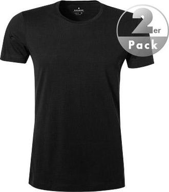 Ragman Herren T-Shirt schwarz Baumwolle