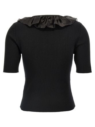 Alessandra Rich Womens Black Wool T-Shirt