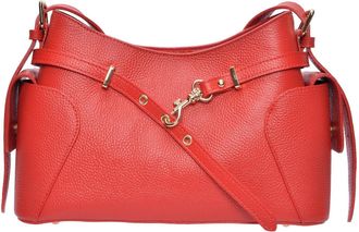Roberta M Rot Rindsledertasche