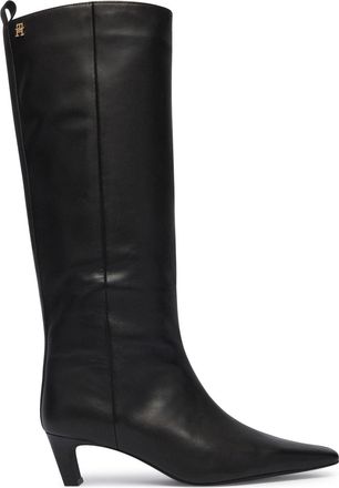 Tommy Hilfiger Stiefel Tommy Hilfiger Kitten Heel Leather High Boot FW0FW09568 Schwarz