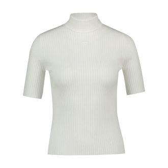 Courr&egrave;ges Womens Reedition Jumper T-Shirt White Cotton
