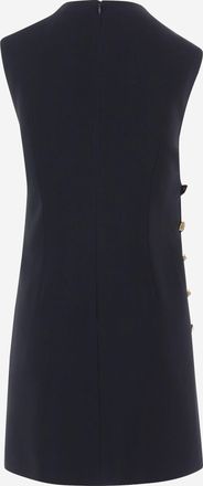 Versace Womens Stretch Viscose Sleeveless Dress Black