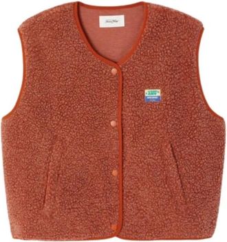 American Vintage Femme, Vestes, Rouge, Taille: 40/42 FR Gilet sans manches Hoktown American Vintage - Taille: M/L,Mati&egrave;re: 100% polyester*,Couleur fournisseur: Terre c