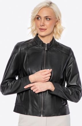 Wittchen Damen Klassische Schwarze Lederjacke