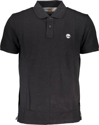 Timberland Homme, Tops, Noir, Taille: S Polo noir &agrave; manches courtes