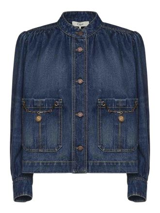 Chlo&eacute; Veste En Jean - Rouge