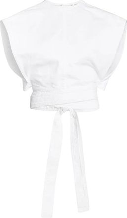 Alaia Femme, Blouses et Chemises, Blanc, Taille: 34 FR Chemisier Sans Manches &agrave; Col Rond