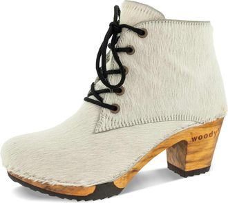 Woody Damen Betty Ankle Boots, Fell Weiss, 37 EU
