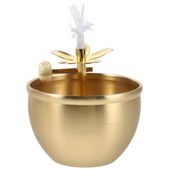 Aboofan RORPOIR Buddhistischer &Ouml;llicht Kerosinlampe mit Metall Verstellbarem Dochtgestell f&uuml;r Tempel Innenraumrituale Langlebige Retro Butterlampe f&uuml;r Buddhis