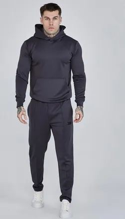 Siksilk Hoodie SikSilk Herren Grauer Smart Kapuzenpullover