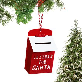 Generic Briefkasten-Ornament, Weihnachtsschmuck f&uuml;r Briefkasten aus Eisen, Anh&auml;nger f&uuml;r Briefe mit Weihnachtsbaum, Dekoration f&uuml;r den Weihnachtsbaum der klein