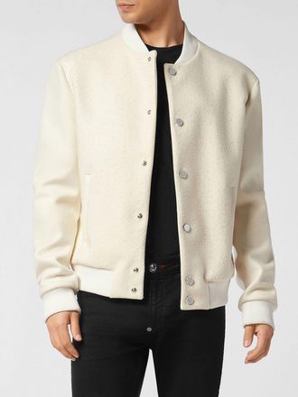Philipp Plein Blouson bomber Varsity en laine avec broderies et strass