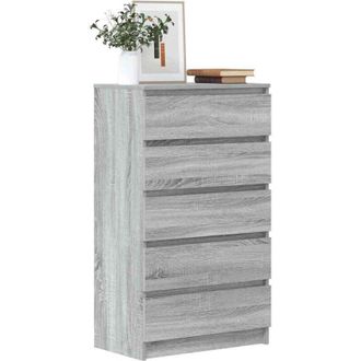 vidaXL Commode Sonoma gris 60x36x103 cm Bois ding&eacute;nierie Vidaxl