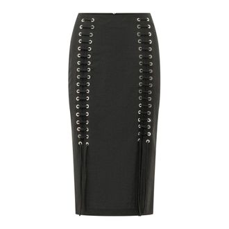 Pinko Pinko, Femme, Jupes, Noir, Taille: 42 FR Gem Midi Skirt
