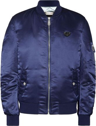 Philipp Plein Top Gun Bomberjacke - Blau