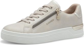 s.Oliver Damen Plateau Sneaker mit Reißverschluss Bequem, Gold (Champagne), 41 EU