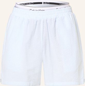 Calvin Klein Schlafhose Seersucker blau