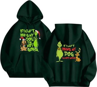 Generic Le Grinch Sweat A Capuche Femme Oversize Pilou Pyjama Noël 2025 Costume Noel The Christmas Moche Polaire Sweatshirts Vetement De Pull Sweet Deguisemen