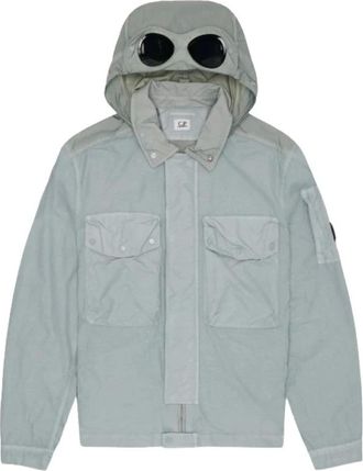 C.P. Company C.p. Company, Homme, Sport, Bleu, Taille: L Flatt Nylon Mixed Goggle Overshirt