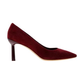 Ferragamo Justina 70 Escarpins en Daim - Femme - Chaussures - Rouge - Taille: 40 1/2 EU