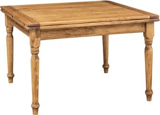 Biscottini International Esstisch ausziehbar 120 x 120 x 80 cm | Esstisch | K&uuml;chentisch im Landhausstil | Gartentisch ausziehbar | Esszimmertisch Holz