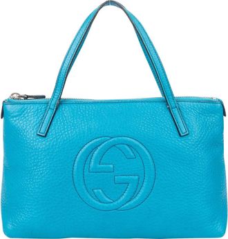 Gucci Crossbody Bags - Gucci Bleu Leather Soho Handbag - Gr. unisize - in Blau - f&uuml;r Damen