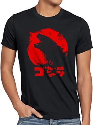 style3 Gojira Monstre T-Shirt Homme Nippon Tokyo Japon Gojira Kaiju Kanji, Taille:M