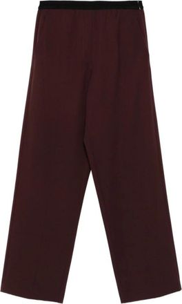 Alysi Hosen aus reiner Schurwolle mit Gummizugbund - - Trousers - Damen - Lila - S