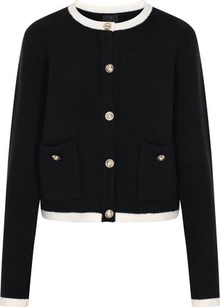 Dreimaster Dreimaster Strickjacke Frauen schwarz/offwhite