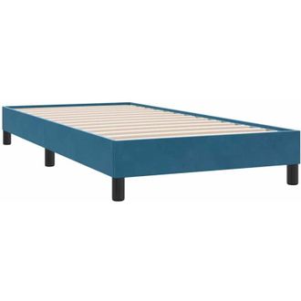 vidaXL Boxspringbett ohne Matratze Dunkelblau 100x210 cm Samt vidaXL