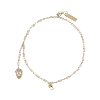 Alexander McQueen Pav&eacute; Totenkopf Armband - - Accessories - Damen - Gelb - ONE SIZE