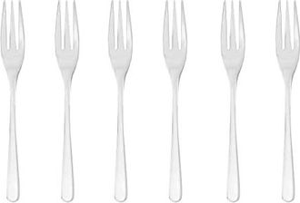 Sambonet 52553A55 Taste - Monoblock-Dessertgabel-Set aus Edelstahl 18/10, 6-teilig, Spülmaschinenfest, Grau