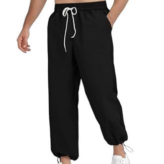 Generic Pantalon de jogging pour homme Pantalon de loisirs Coupe ample &Eacute;lastique Confortable &Eacute;t&eacute; Automne Conique Longueur Cheville Pantalon de jogging pour un